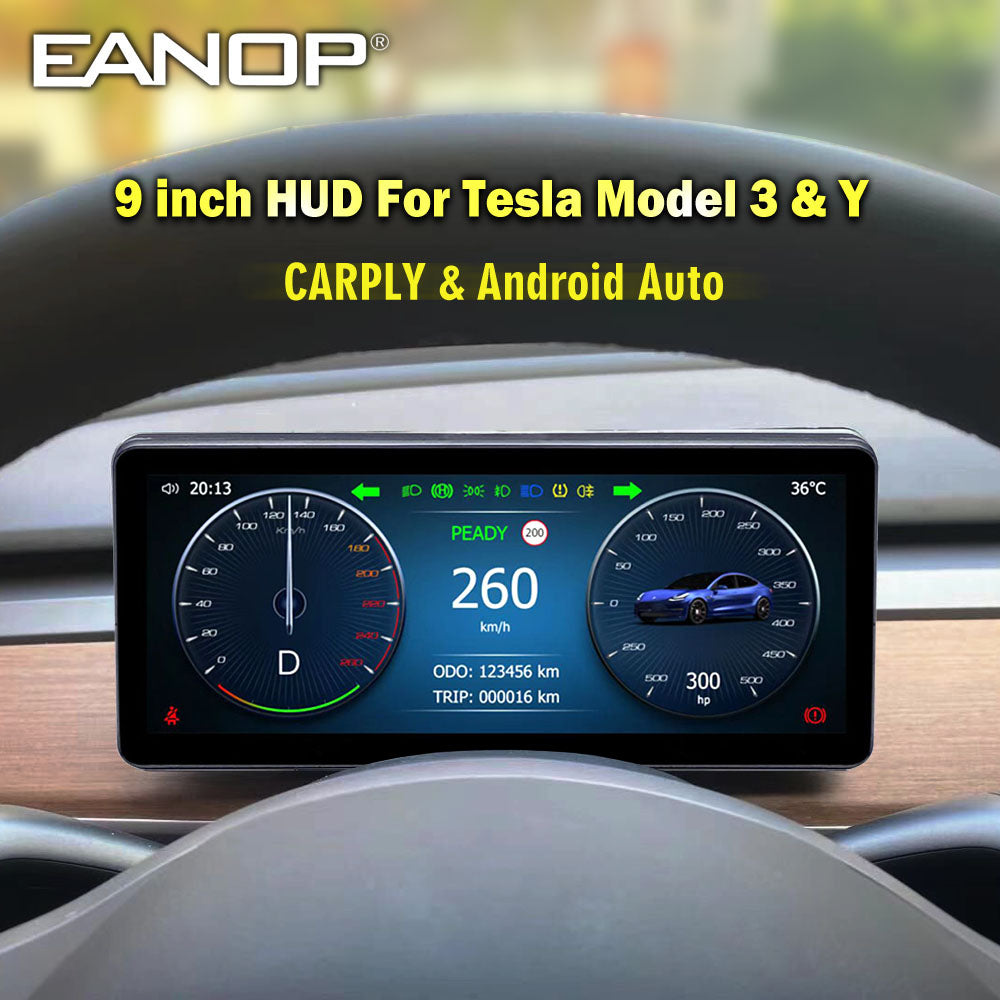 Tesla Model 3 & Y 9'' Digital LCD Speedometer Performance Display – EANOP